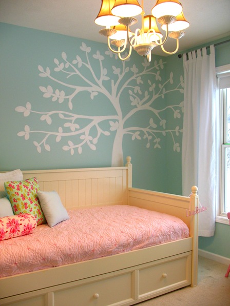 Tree Mural Bedroom - Just a Girl Blog